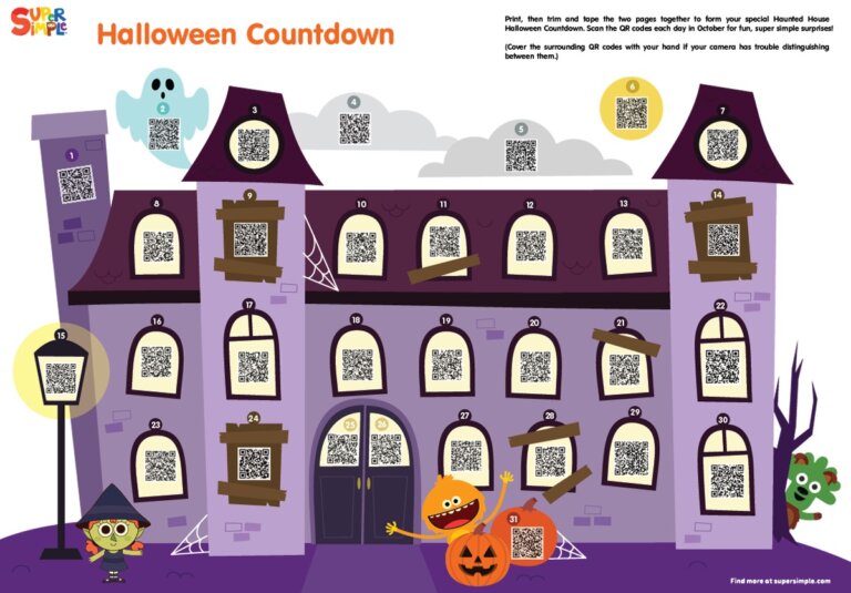 Haunted House Halloween Countdown - Super Simple