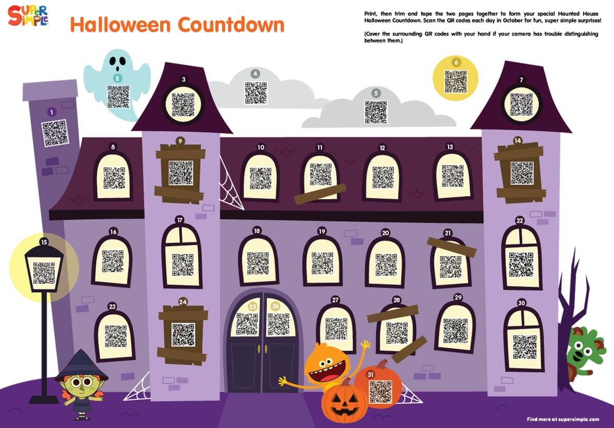 Haunted House Halloween Countdown - Super Simple