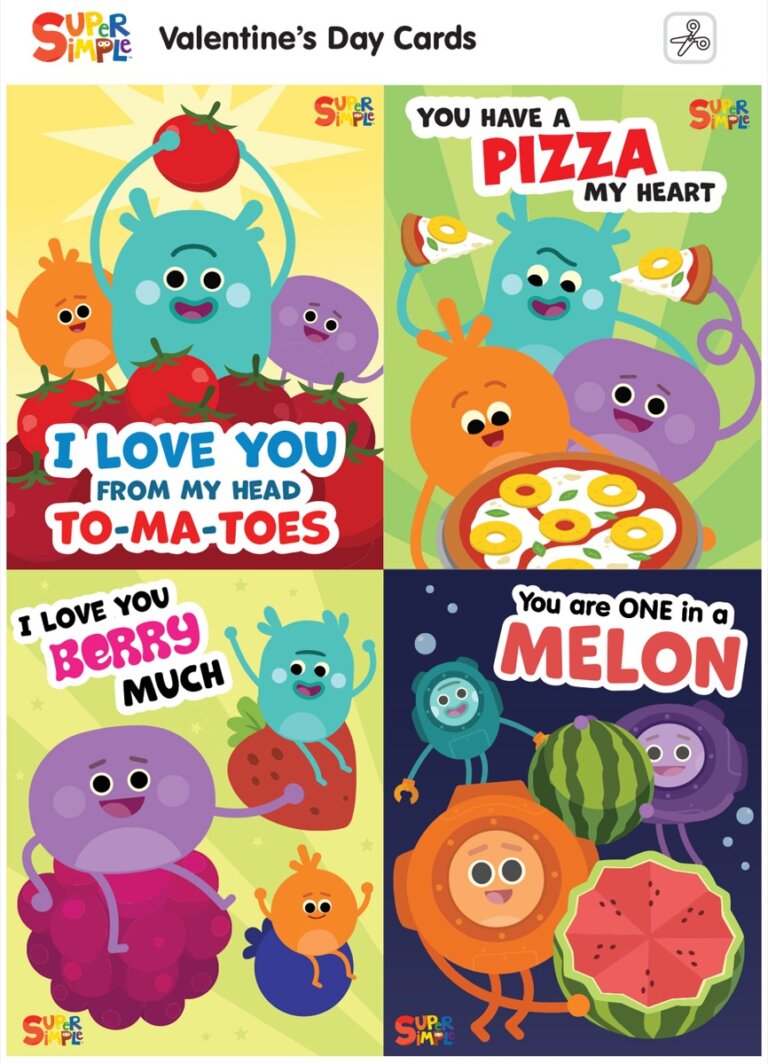 Bumble Nums Valentine's Day Cards - Super Simple