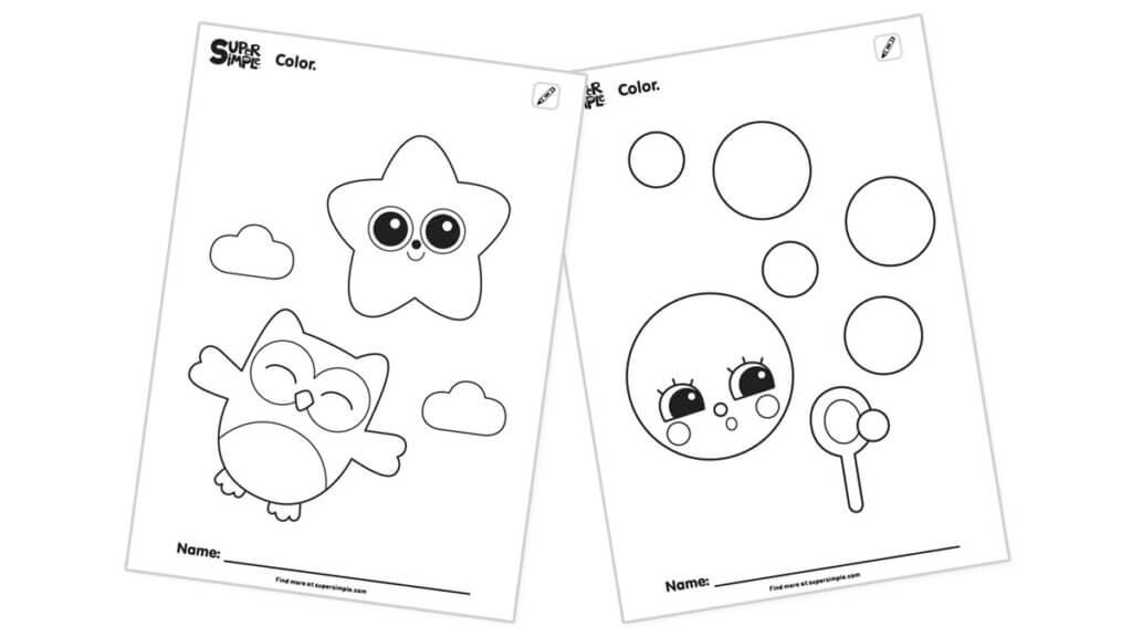 Super Simple Lullaby Medley - Coloring Pages - Super Simple