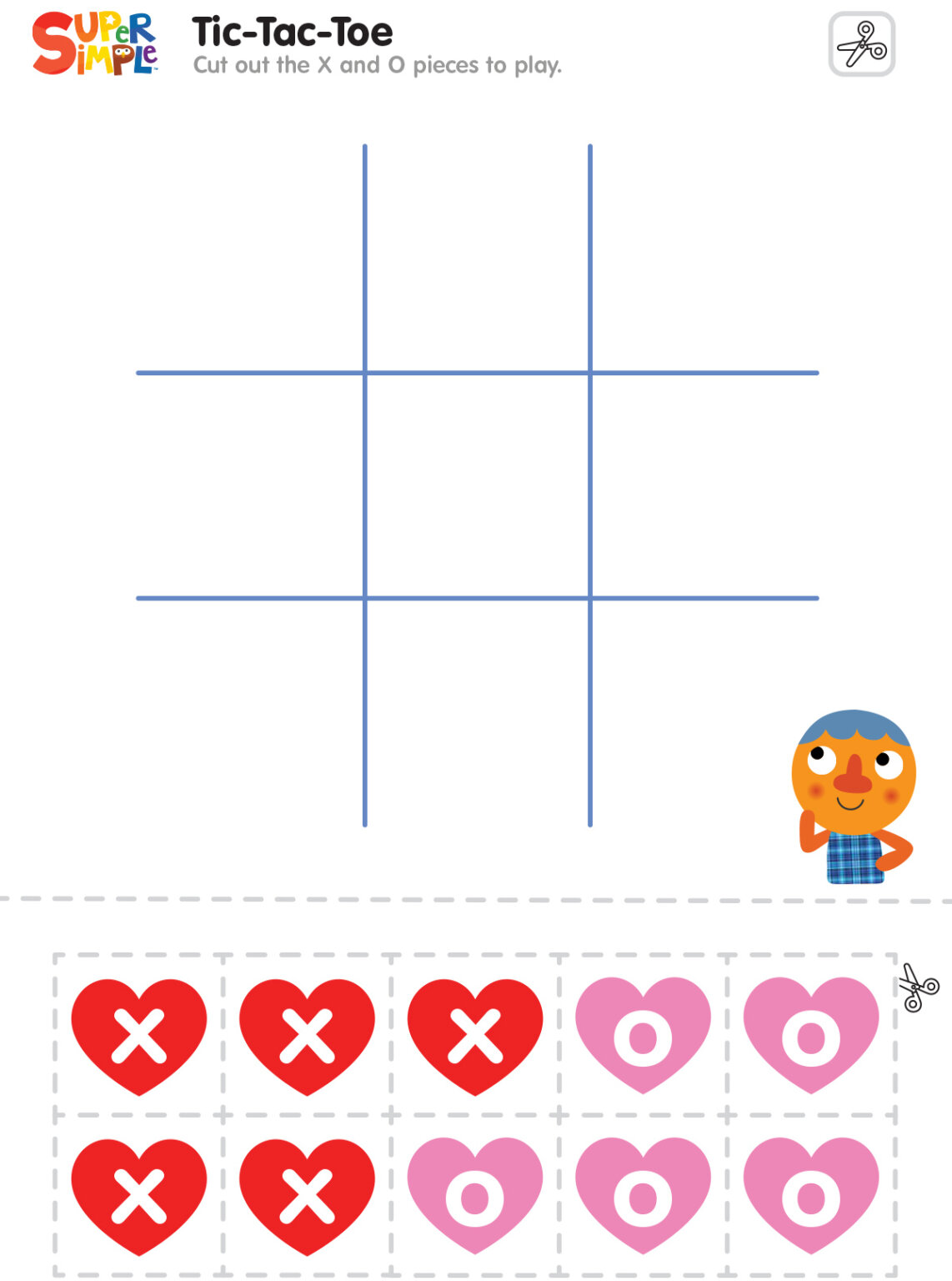 Valentine's Day Tic-Tac-Toe Game - Super Simple