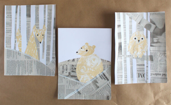 Winter Animal Collage - Super Simple