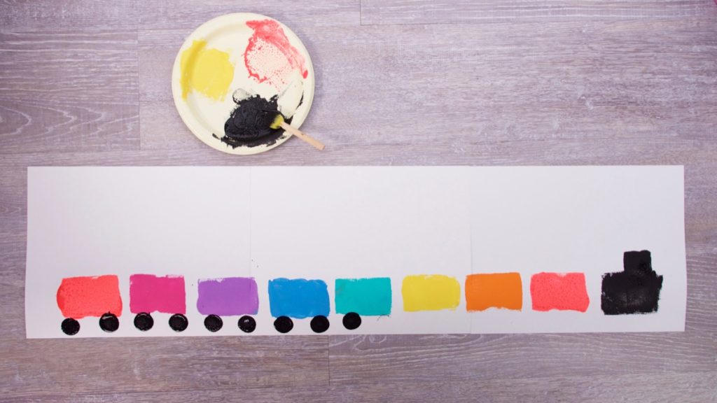 Sponge Stamp Train - Super Simple