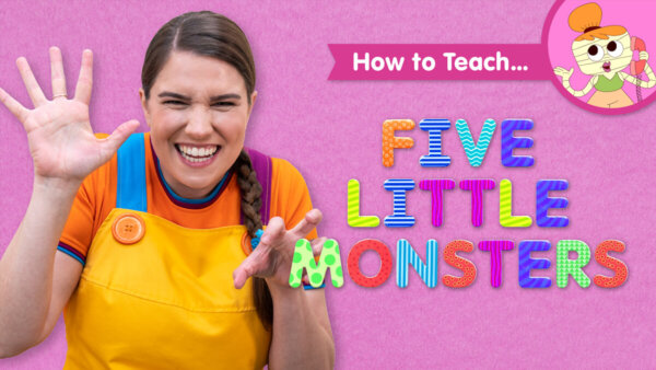 Five Little Monsters Jumping On The Bed - Super Simple Songs