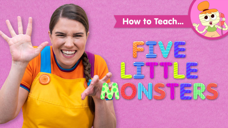 Five Little Monsters Jumping On The Bed - Super Simple Songs