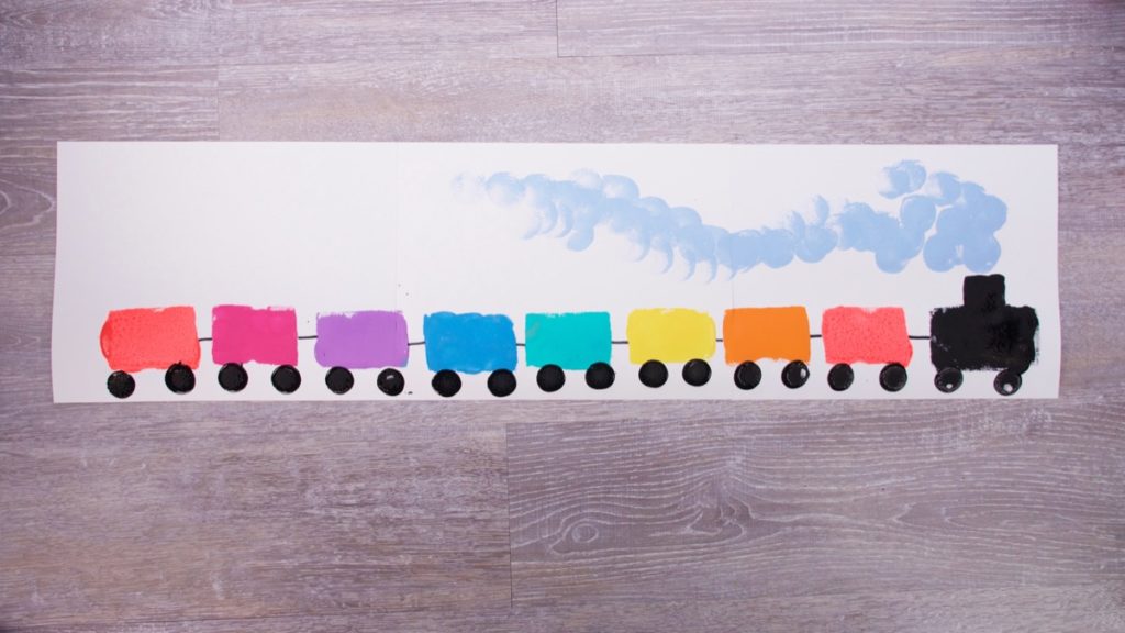 Sponge Stamp Train - Super Simple