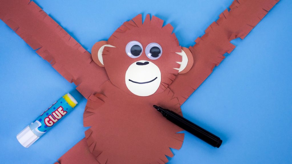 Hanging Around Monkey Craft - Super Simple