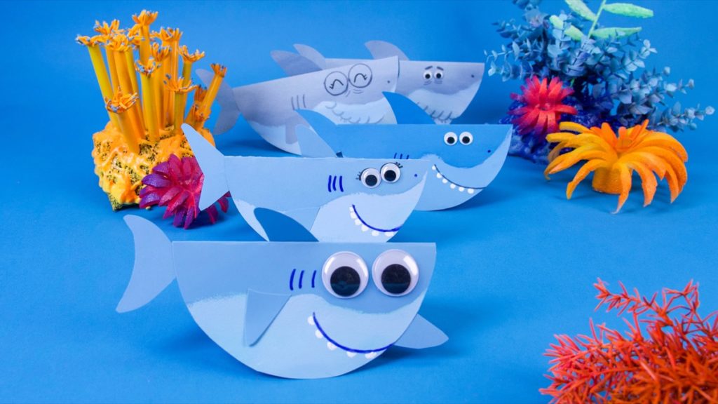 Finny and Family Swimming Shark Craft - Super Simple