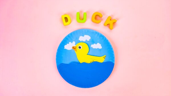 Paper Plate Swimming Duck Craft - Super Simple