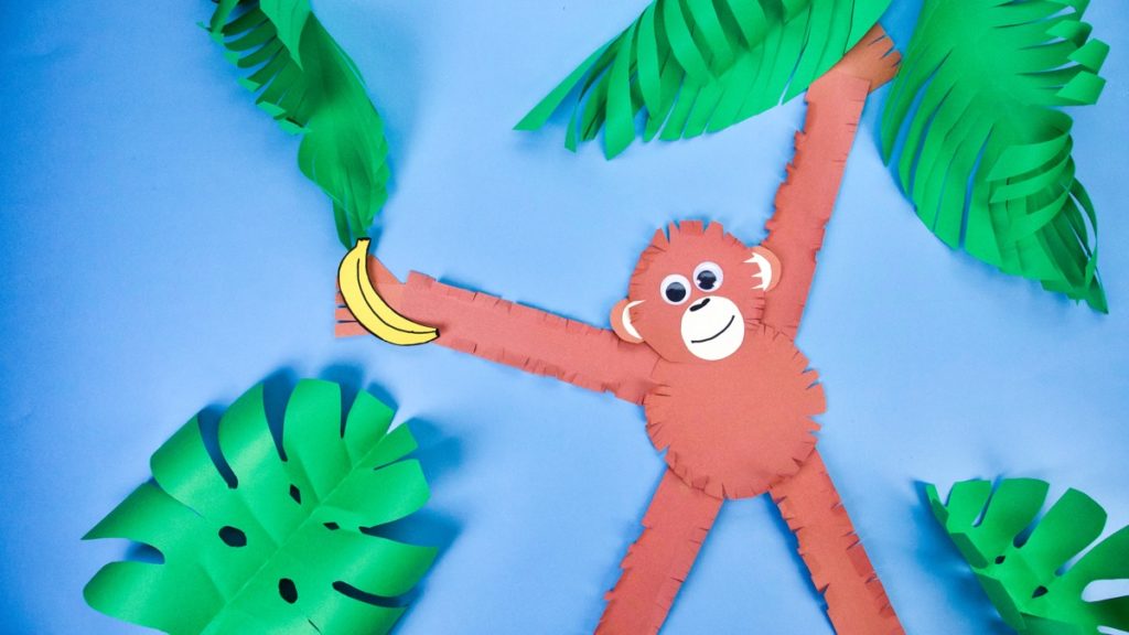 Hanging Around Monkey Craft - Super Simple