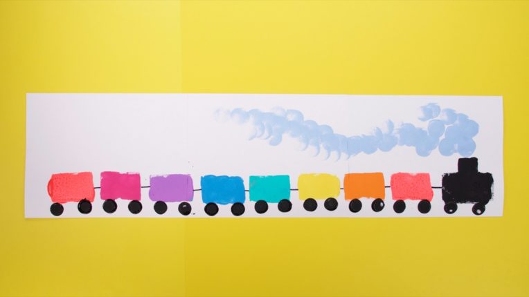 Sponge Stamp Train - Super Simple