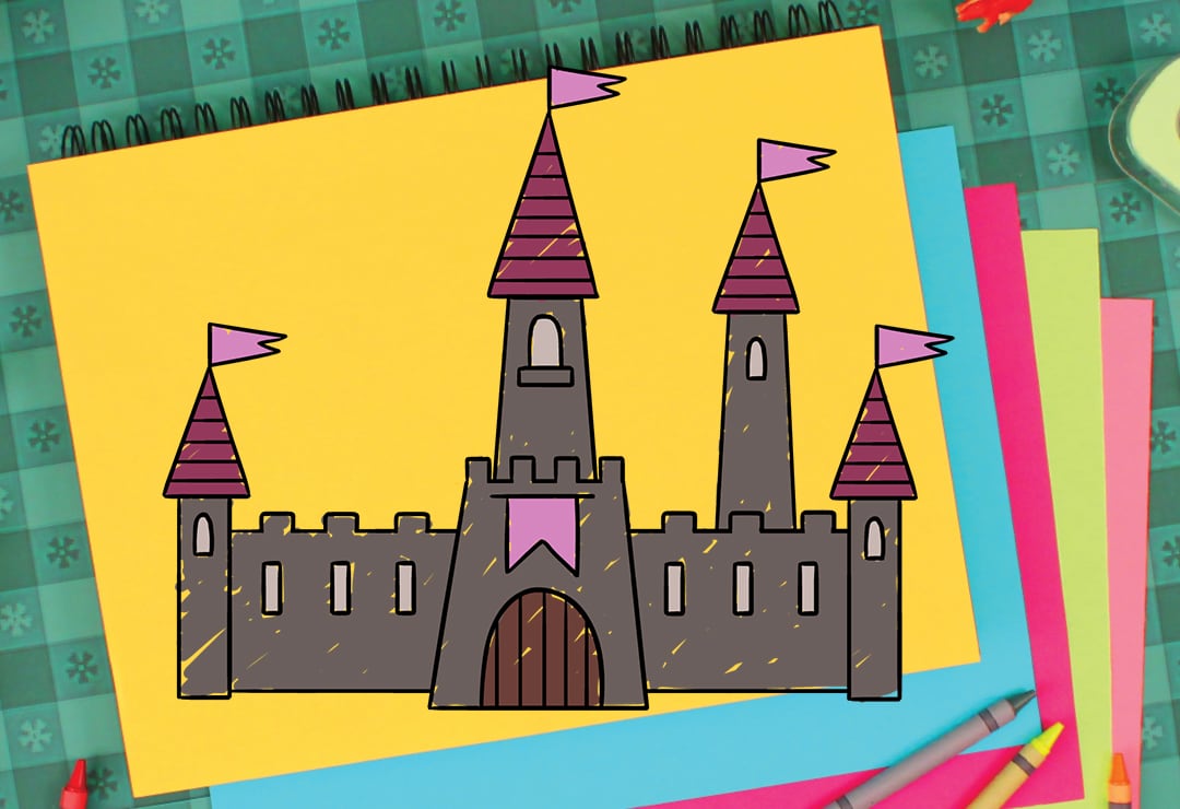 How To Draw A Castle - Super Simple
