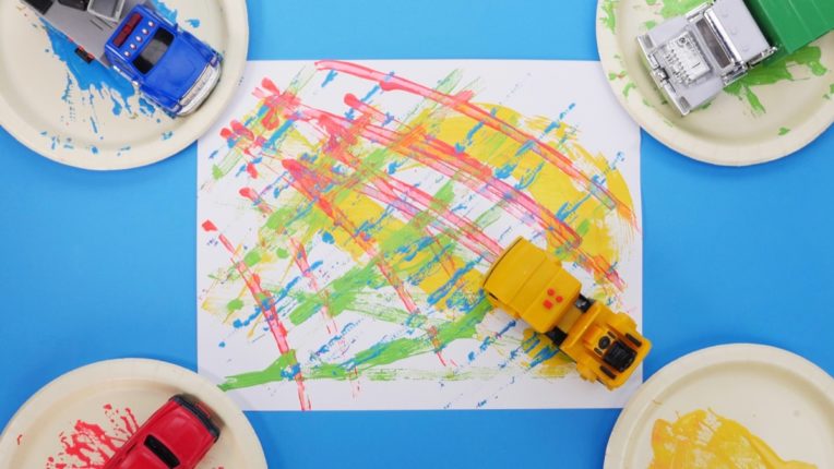 Car Tracks Craft - Super Simple