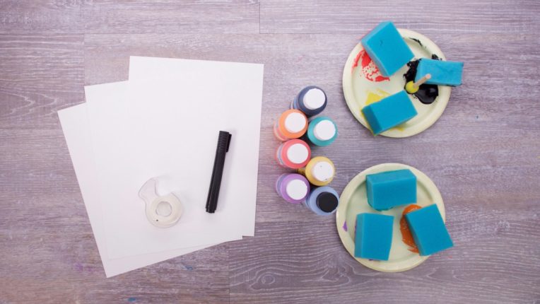 Sponge Stamp Train - Super Simple