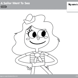Super Simple Podcast - Down In The Deep Blue Sea Coloring Page - Super ...