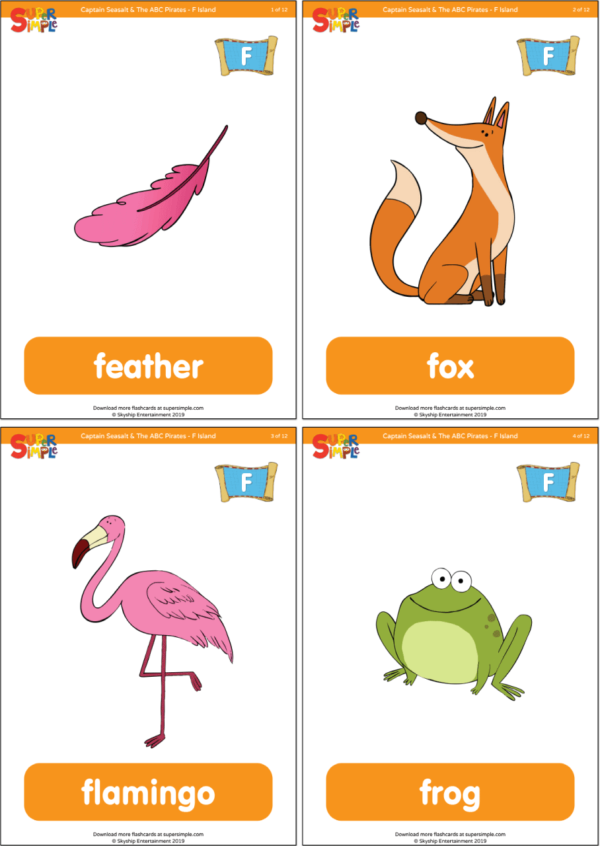Captain Seasalt And The ABC Pirates "F" Flashcards - Super Simple