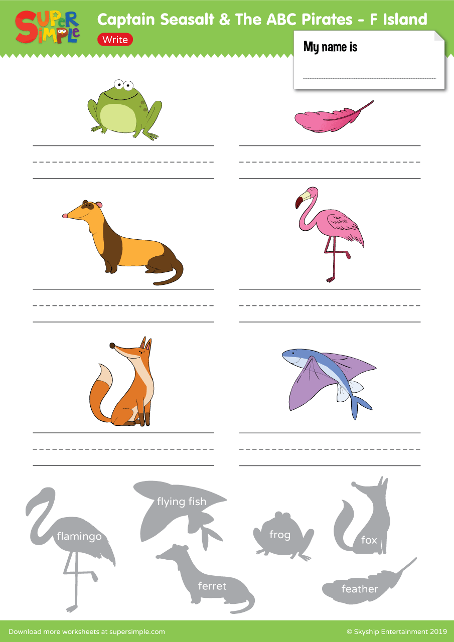 Captain Seasalt And The ABC Pirates "F" - Write - Super Simple