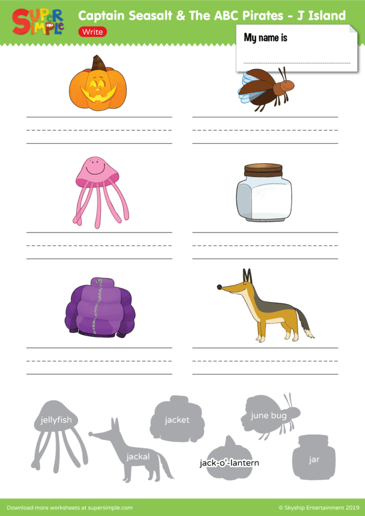 Captain Seasalt And The ABC Pirates "J" - Write - Super Simple