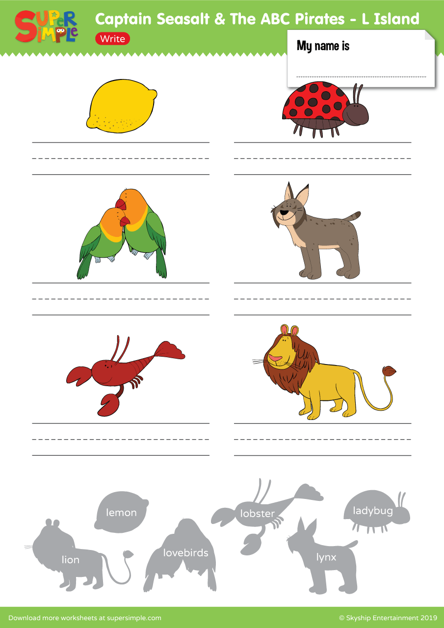 Captain Seasalt And The ABC Pirates "L" - Write - Super Simple