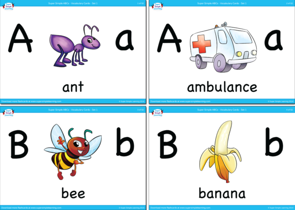 Alphabet Vocabulary Flashcards - Set 2 - Super Simple