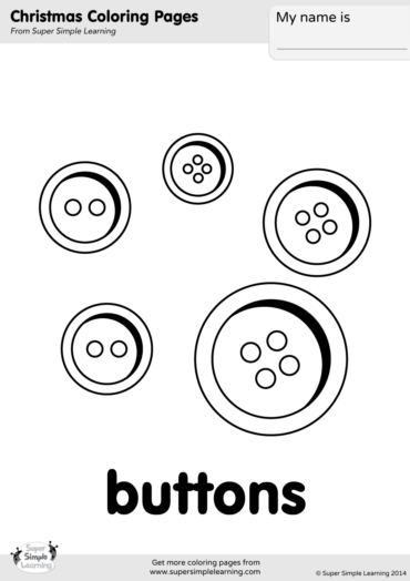 Buttons Coloring Page - Super Simple
