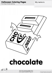 Chocolate Coloring Page - Super Simple