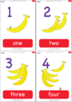 Counting Bananas Flashcards - Super Simple