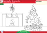 Decorate The Christmas Tree Worksheet - Color - Super Simple
