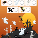 Five Creepy Spiders Worksheet - Find The Differences - Super Simple