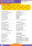 Five Creepy Spiders Worksheet - Fill In The Blanks - Super Simple