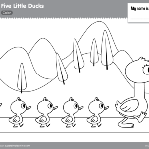 Five Little Monkeys Coloring Pages - Super Simple