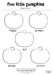 Five Little Pumpkins Worksheet - Super Simple