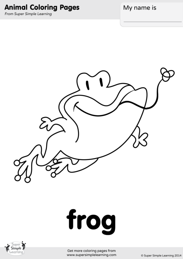 Frog Coloring Page - Super Simple