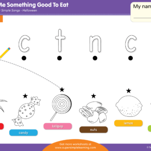 Give Me Something Good To Eat Worksheet - Uppercase Letter Matching (1 ...