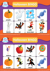 Halloween BINGO Cards - Super Simple