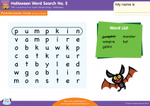 Halloween Word Search #3 - Super Simple