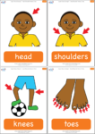 Head Shoulders Knees & Toes Flashcards - Super Simple