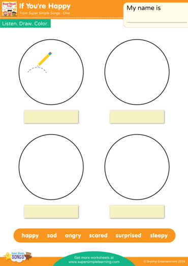 If You're Happy - Listen Draw Write - Super Simple
