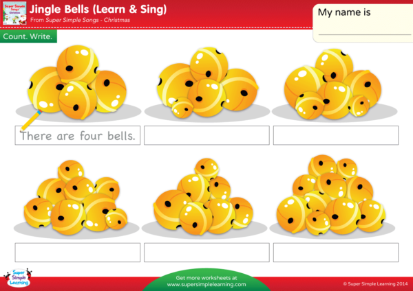 Jingle Bells Worksheet - Write The Sentence - Super Simple