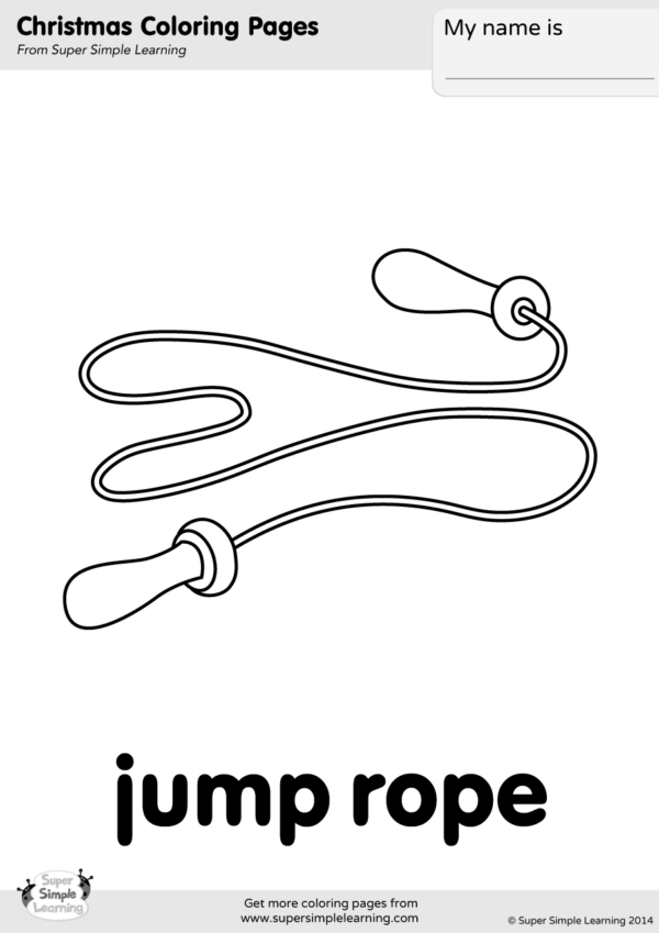 Jump Rope Coloring Page - Super Simple