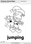 Jumping Coloring Page - Super Simple