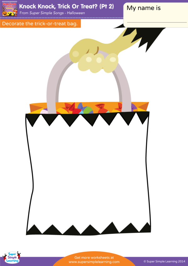 Knock Knock, Trick Or Treat? (Part 2) Worksheet - Decorate The Trick Or ...
