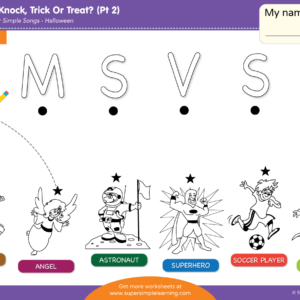 Letter Recognition & Phonics Worksheet - J (Uppercase) - Super Simple