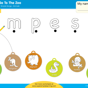 Open Shut Them Worksheet - Match - Super Simple