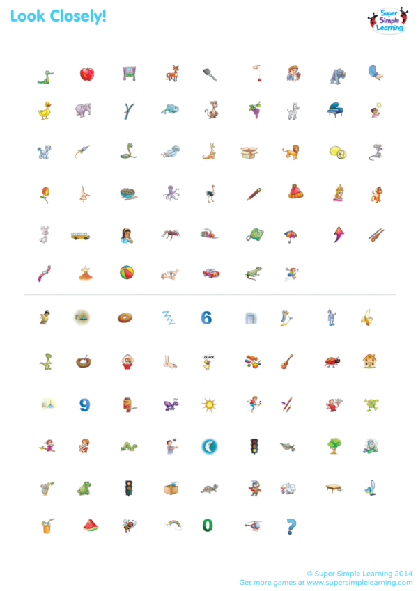 Look Closely Game - Super Simple