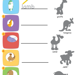 Mary Had A Kangaroo Worksheet - Uppercase Letter Matching - Super Simple