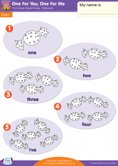 One For You, One For Me Worksheet - Vocabulary Coloring - Super Simple