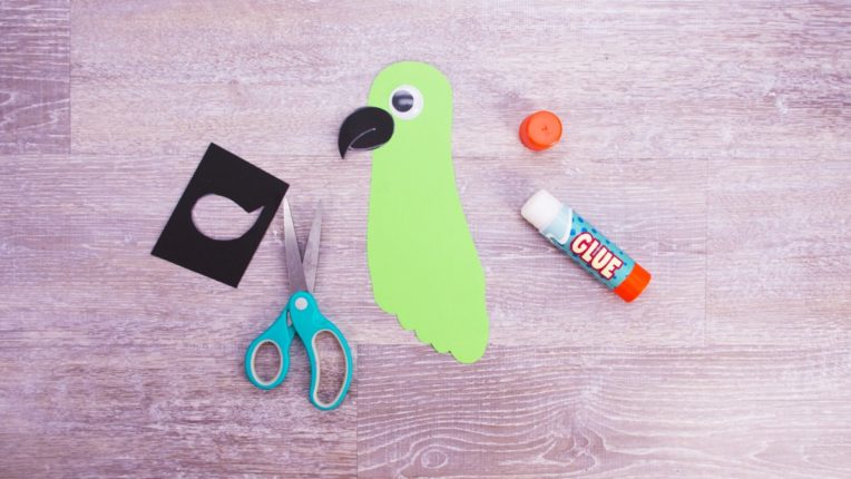 Parrot Craft with Foot and Hand Cut Outs - Super Simple