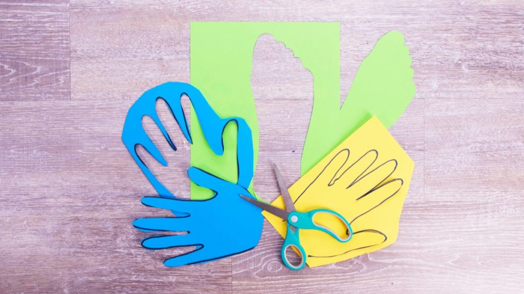 Parrot Craft with Foot and Hand Cut Outs - Super Simple