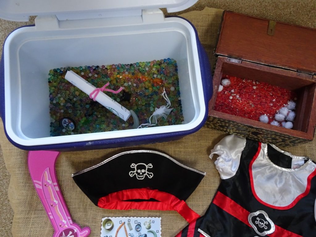 Treasure Chest Sensory Bin - Super Simple